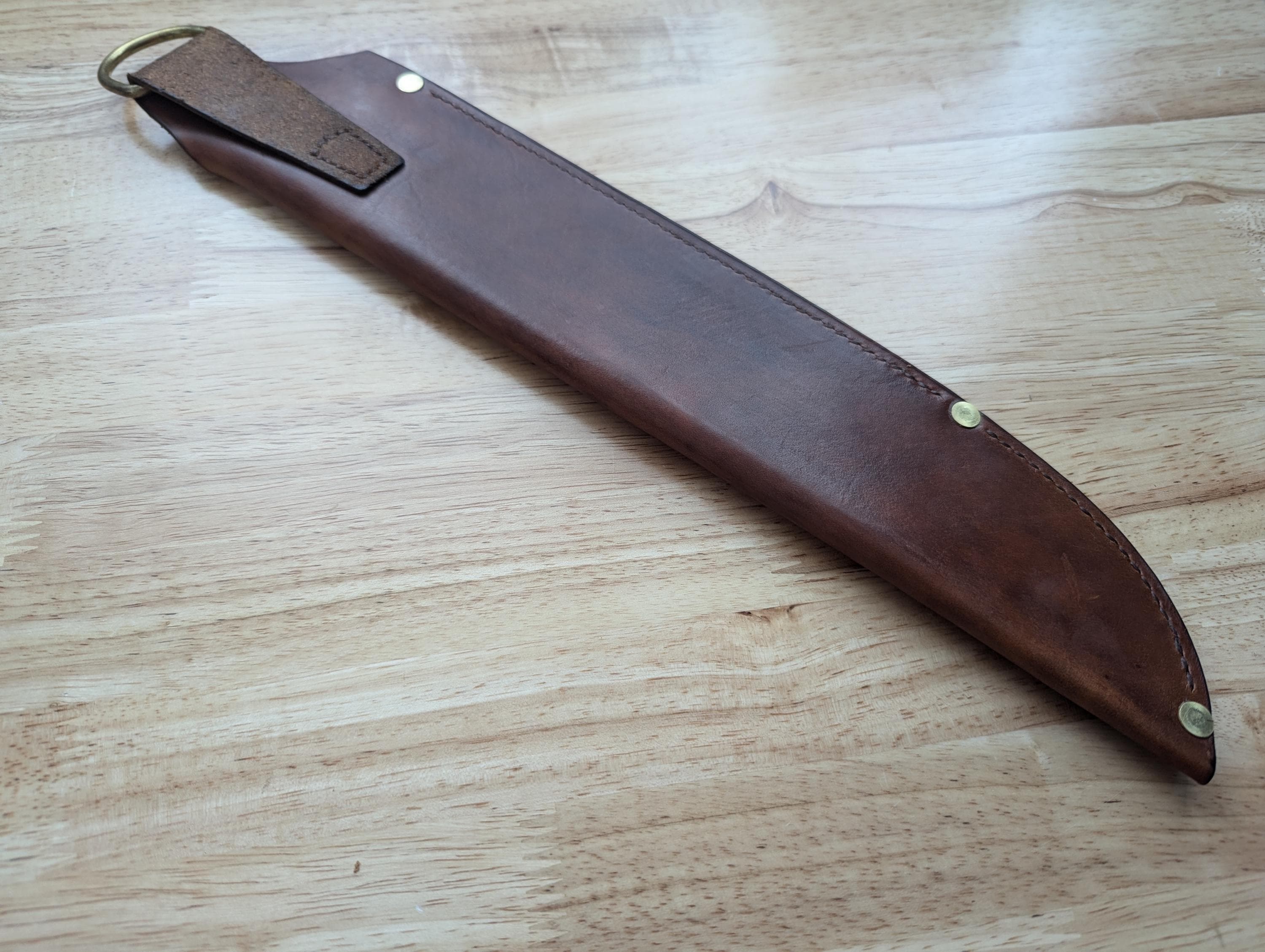 Tramontina 12" Machete Leather Sheath Knife Cover Brown With Brass ...