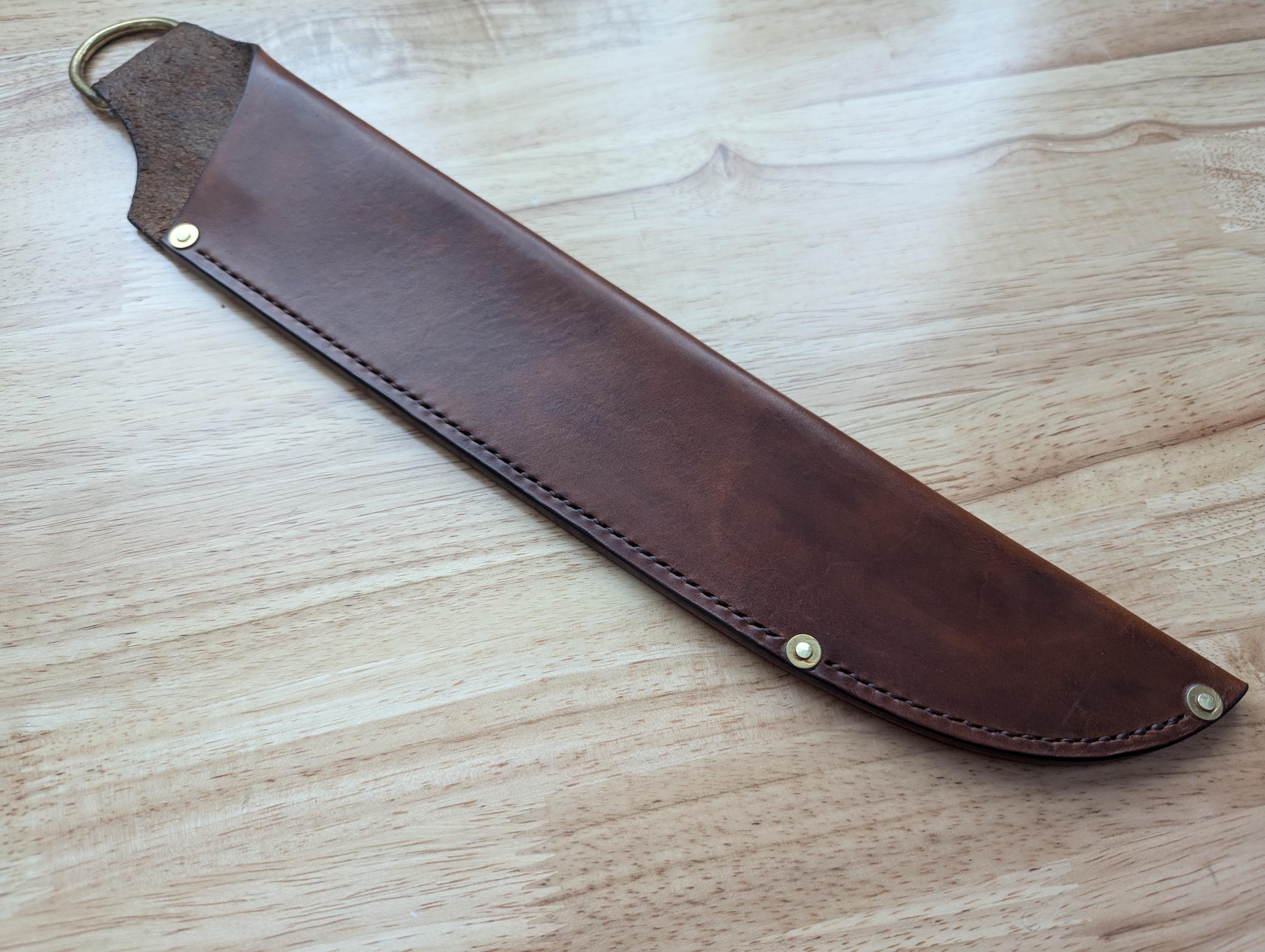 Tramontina 12" Machete Leather Sheath Knife Cover Brown With Brass ...