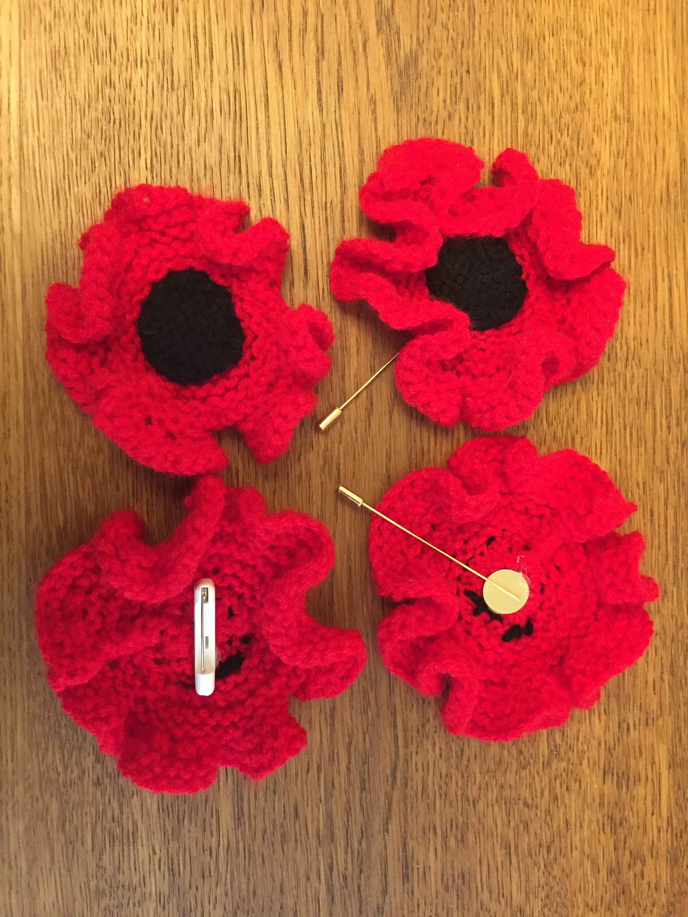 Hand Knitted Poppy - Etsy UK