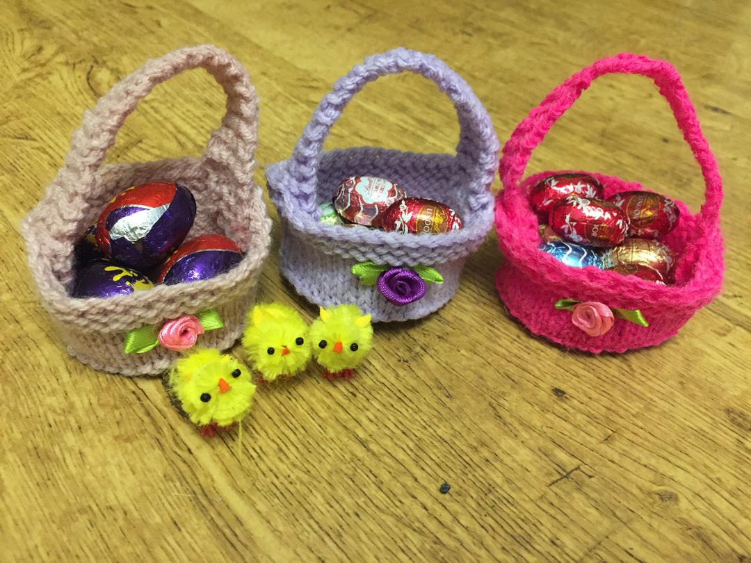 Hand Knitted Easter Baskets - Etsy UK