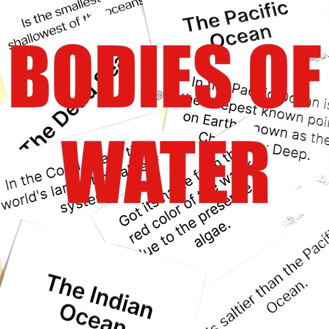 96 Bodies of Water Educational Concepts Flashcards. Downloadable ...