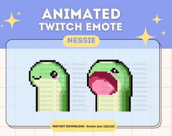 Animated GIF Cute Nessie Bongo Tap Emote | for Twitch Streamers ...