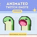 Animated GIF Cute Nessie Bongo Tap Emote for Twitch Streamers, Discord ...