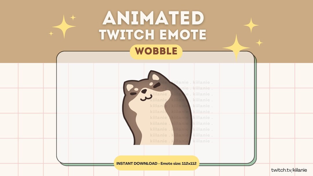 Animated GIF Emote | Wobble Wiggle Dancing Shiba Inu | Kawaii Cute Doge ...