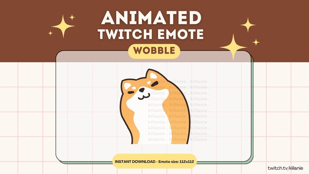 Animated GIF Emote | Wobble Wiggle Dancing Shiba Inu | Kawaii Cute Doge ...