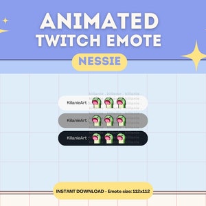 Animated GIF Cute Nessie Pop Emote | for Twitch Streamers, Discord ...