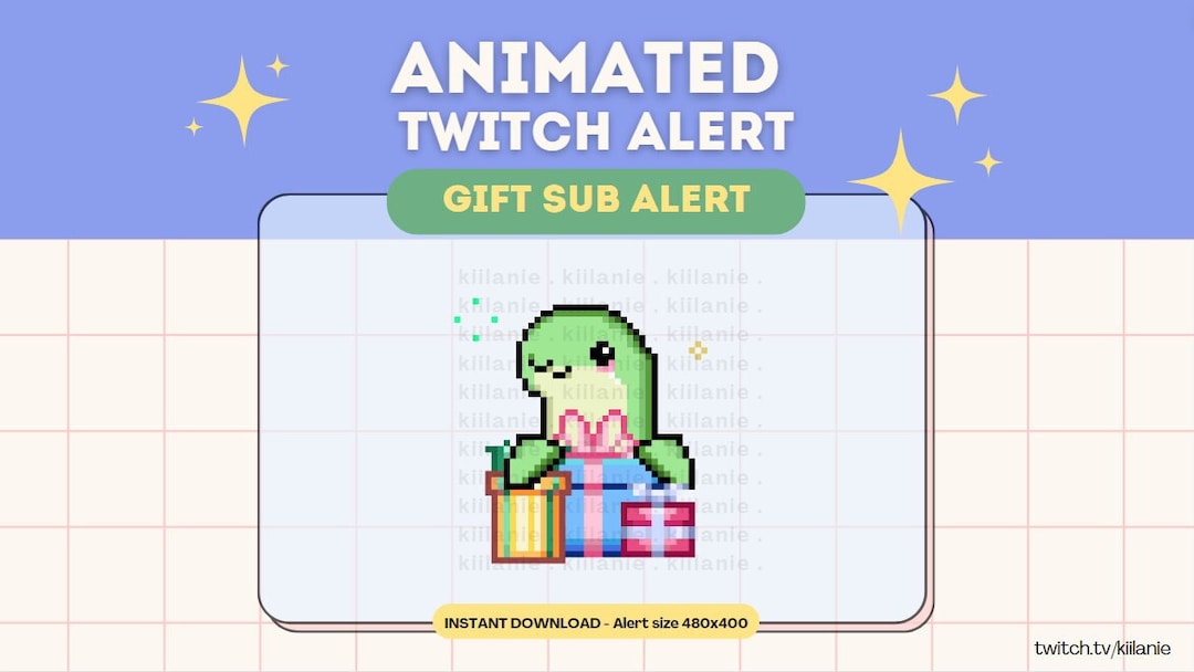 Animated Nessie Gift Subs Twitch Alert | Kawaii Pixel Art Apex Legends ...