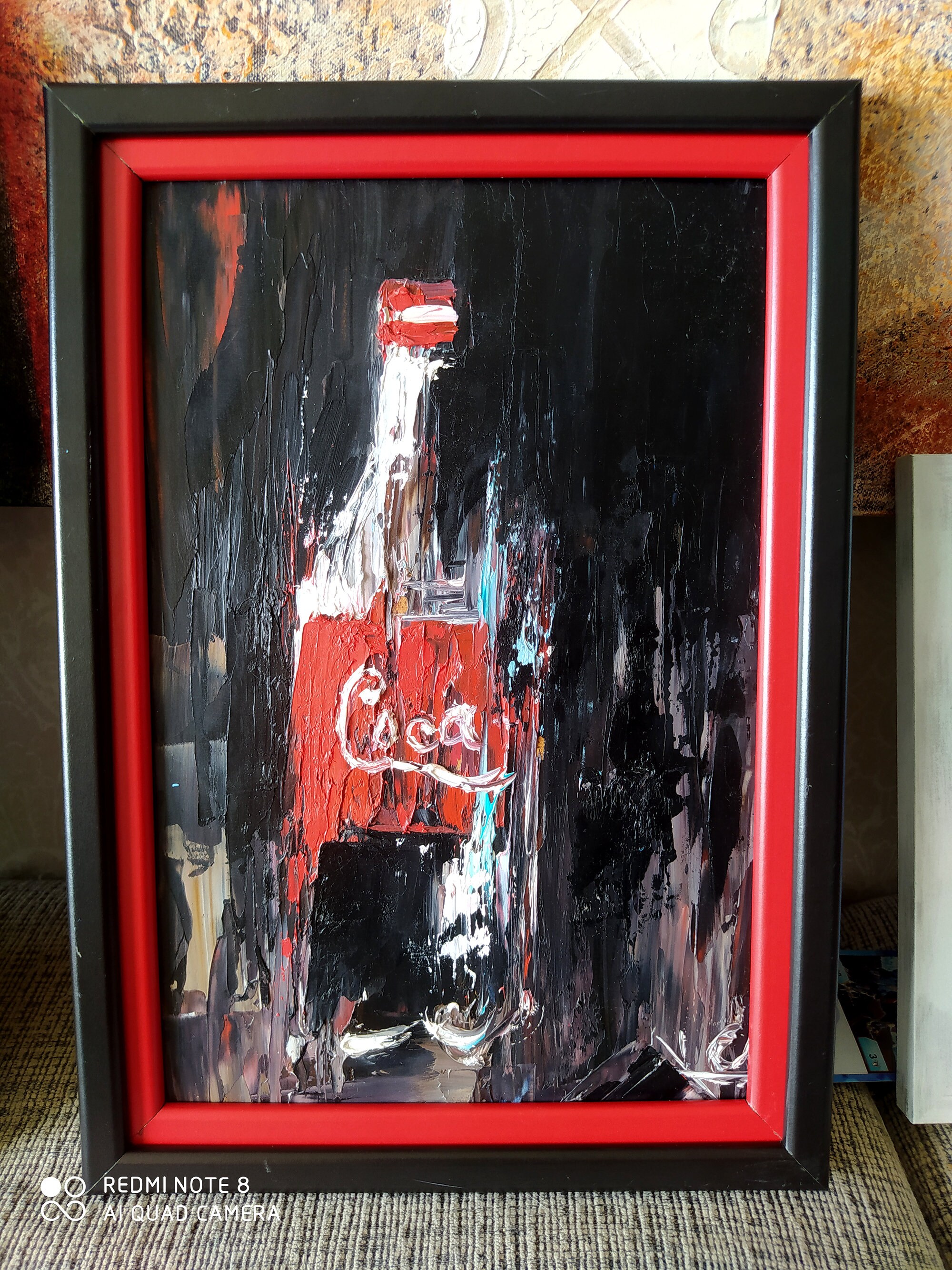 Coca-cola Bottle Painting, Contemporary Pop Art "coca-cola, Kitchen ...