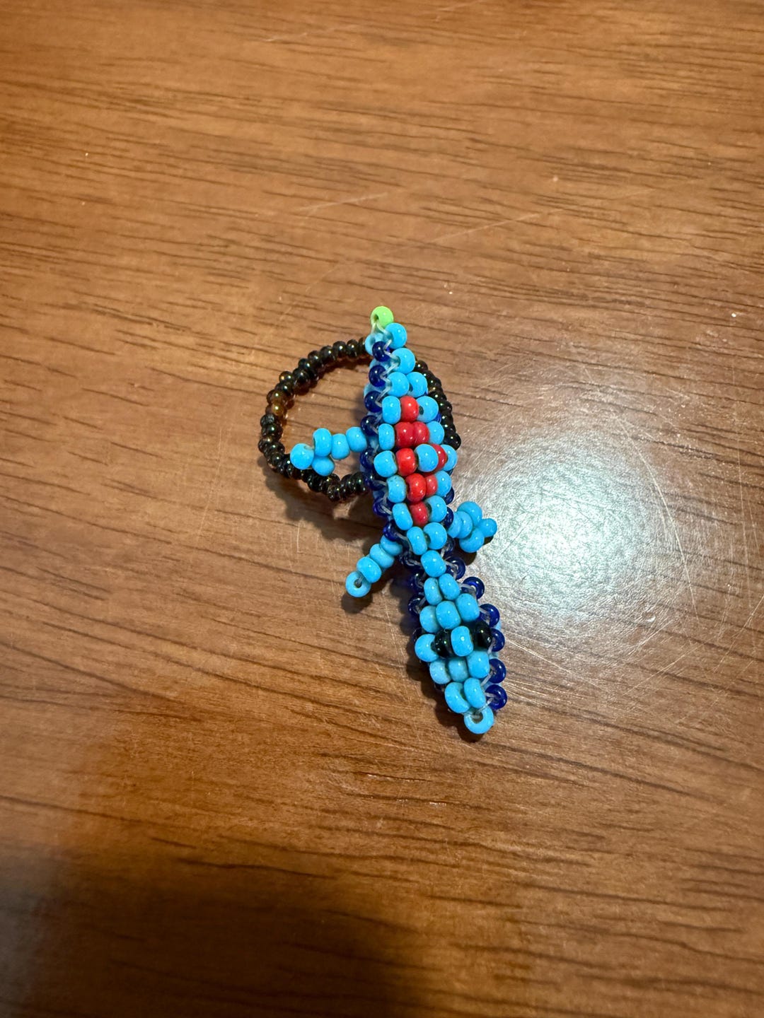 HUNI KUIN TRIBE Brazilian Amazon Jungle Blue/black Animal Hand Beaded ...
