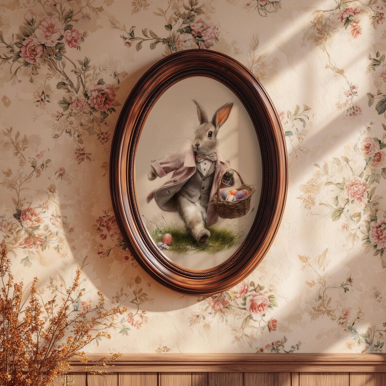 Easter Bunny Print | Whimsical Rabbit Decor | Nursery Wall Art | Easter ...
