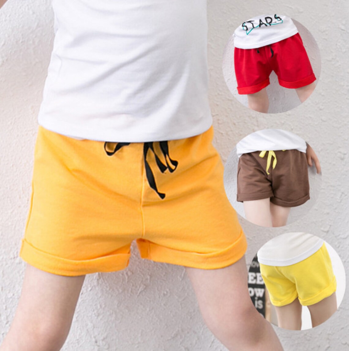 Toddler Solid Color Shorts Children's Unisex Summer - Etsy