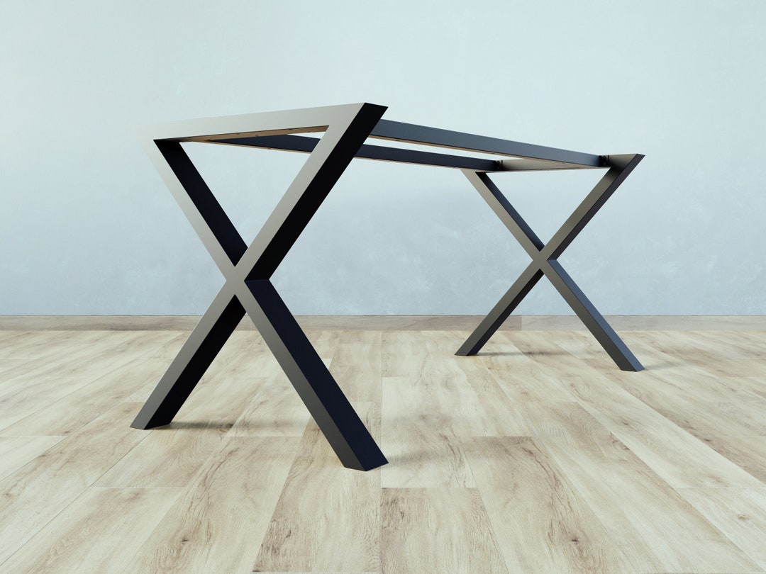 Metal Table Legs for Wood Top, 80x40mm Steel Table Legs, Metal Table ...