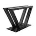 Metal Central X-frame Table Legs for Wood Top, 120x60mm Steel Table ...