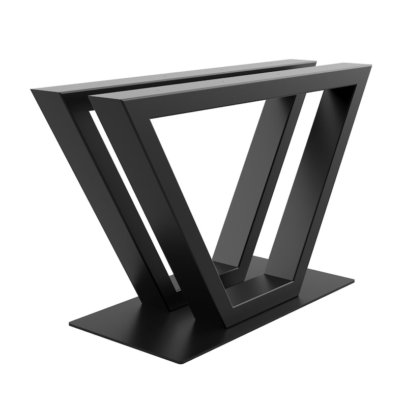 Metal Central X-frame Table Legs for Wood Top, 120x60mm Steel Table ...