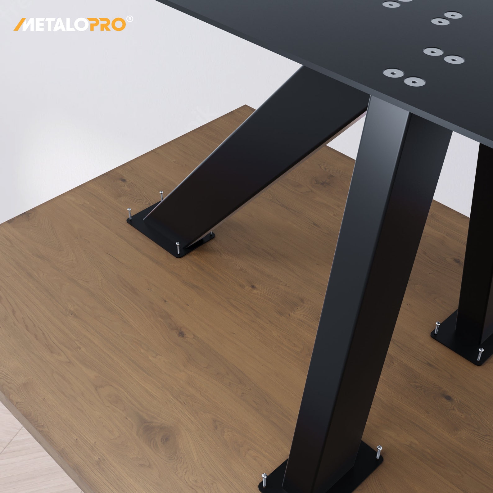 Metal Central X-frame Table Legs for Wood Top, 120x60mm Steel Table ...