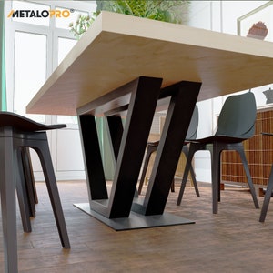 Metal Central X-frame Table Legs for Wood Top, 120x60mm Steel Table ...