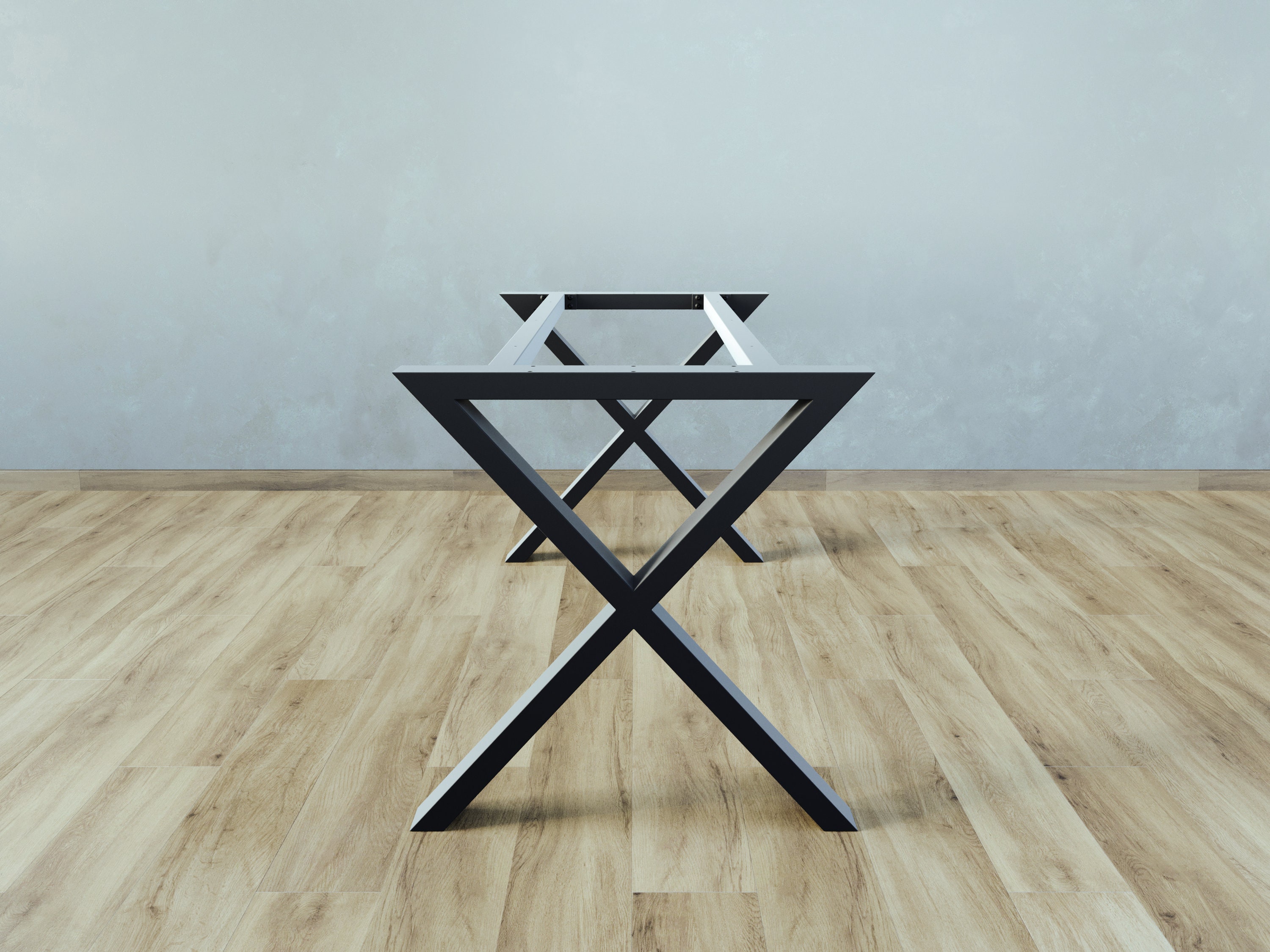 Metal Table Legs for Wood Top, 80x40mm Steel Table Legs, Metal Table ...