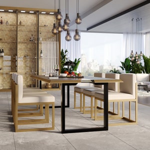 Dining Table Steel Legs Metal Base | Kitchen Couch Living Room ...