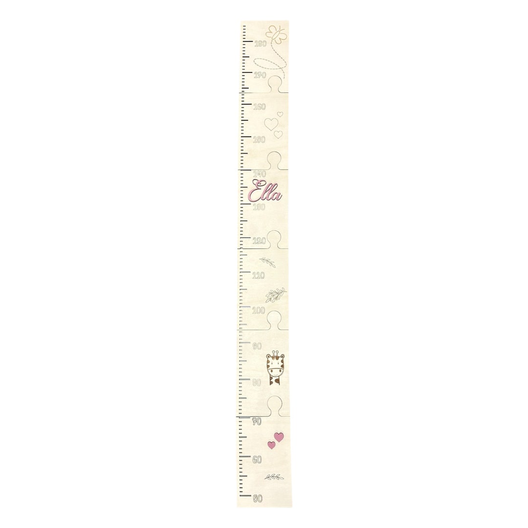 Personalized Wooden Measuring Stick, 50 to 185 Cm, Birthday Gift ...