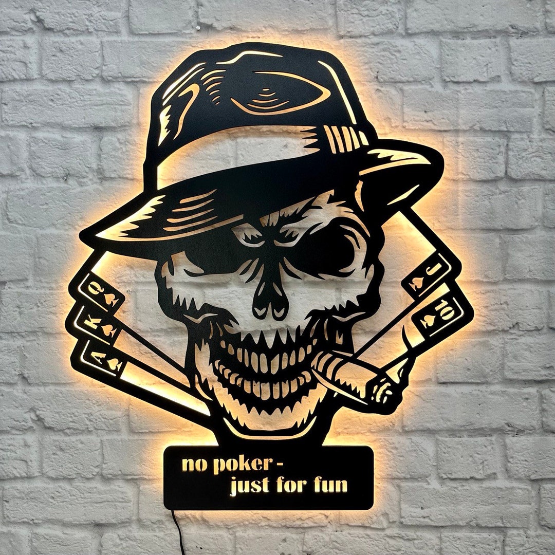 Gift for Poker Player Poker Friends Casino Sign With Lighting Birthday ...