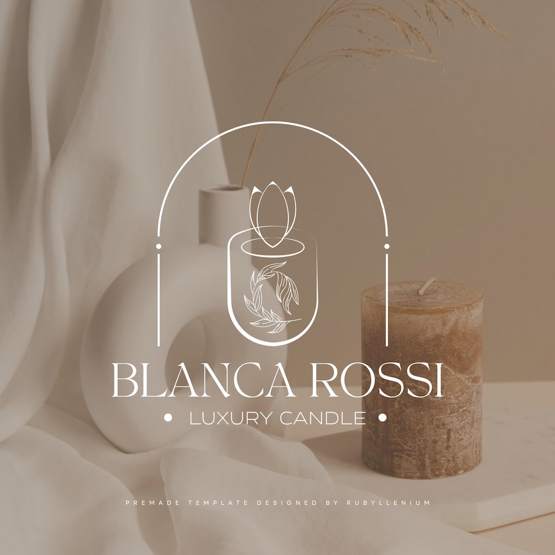 Custom Candle Logo Design Minimalist & Modern Candle Business Branding ...