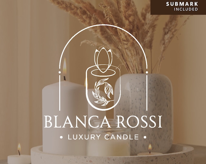 Candle Shop Logo 3, Elegant Design, .svg File - Etsy