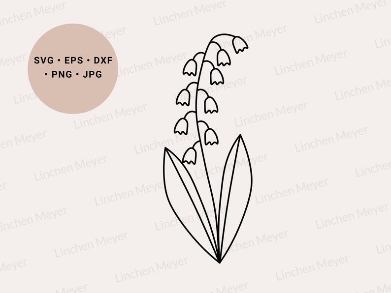 Buy Lily of the Valley Svg Birth Flower Svg Wildflower Online in India ...