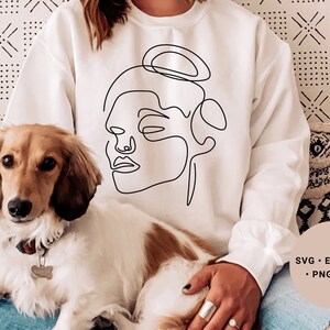 Line Art Woman Svg, Woman Line Art, Minimalist Woman Svg, Face Svg, Svg ...