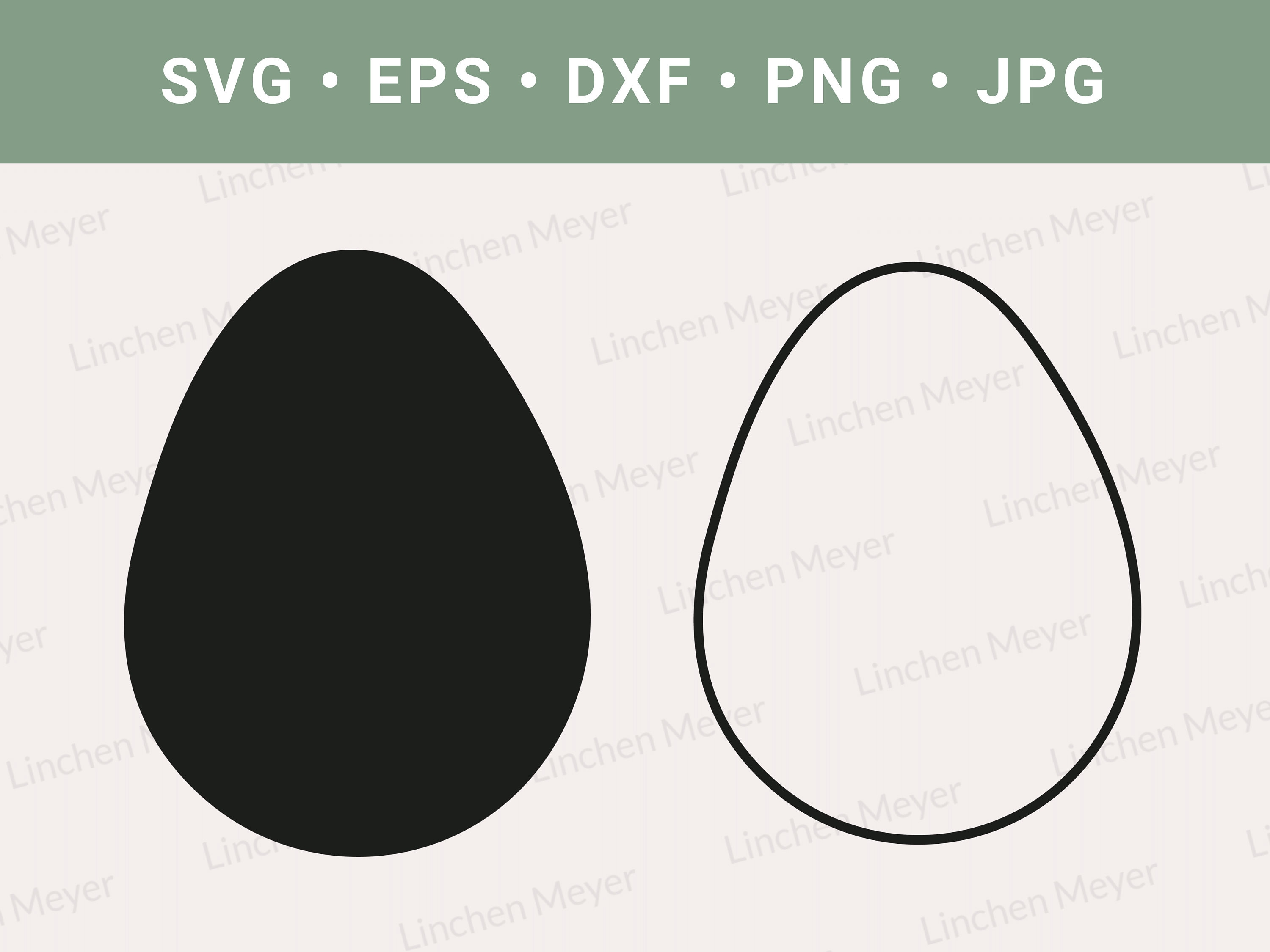 Egg Svg Easter Egg Svg Egg Silhouette Easter Garland Egg | Etsy