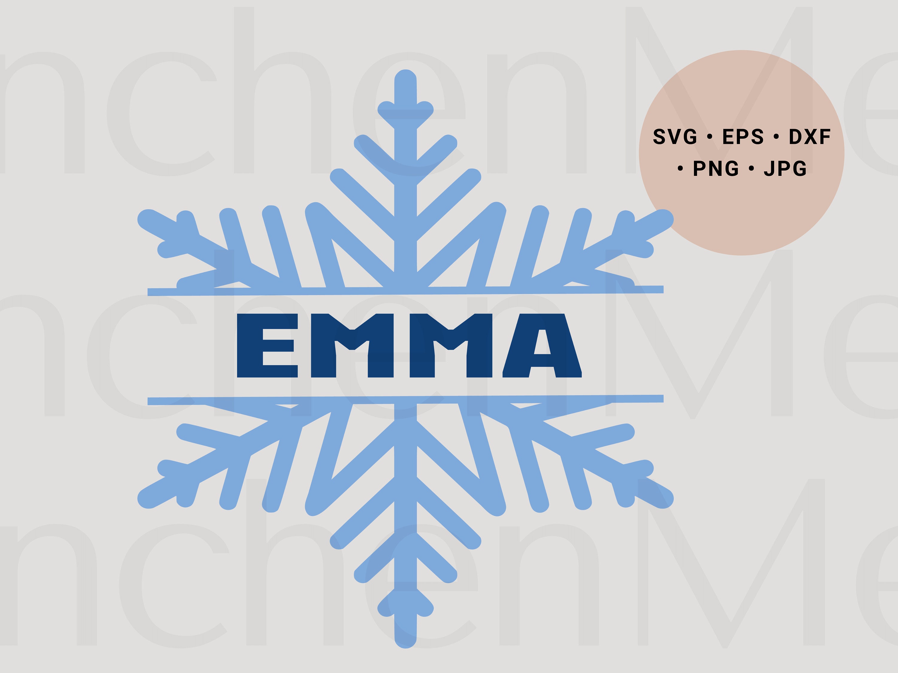 Snowflake Monogram Svg Snowflake Name Svg Let It Snow Svg | Etsy