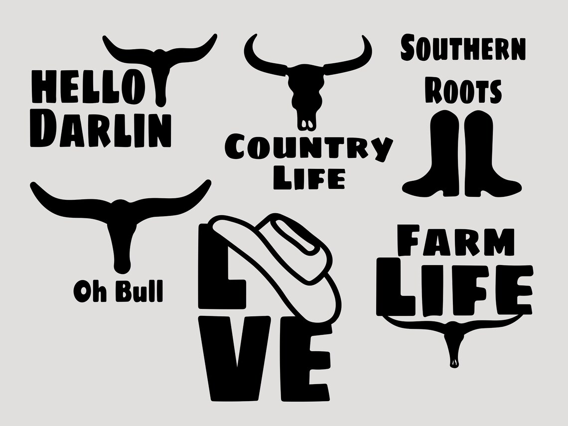 Western Svg Designs Bundle Cowgirl Svg Howdy Svg Cowboy Hat - Etsy