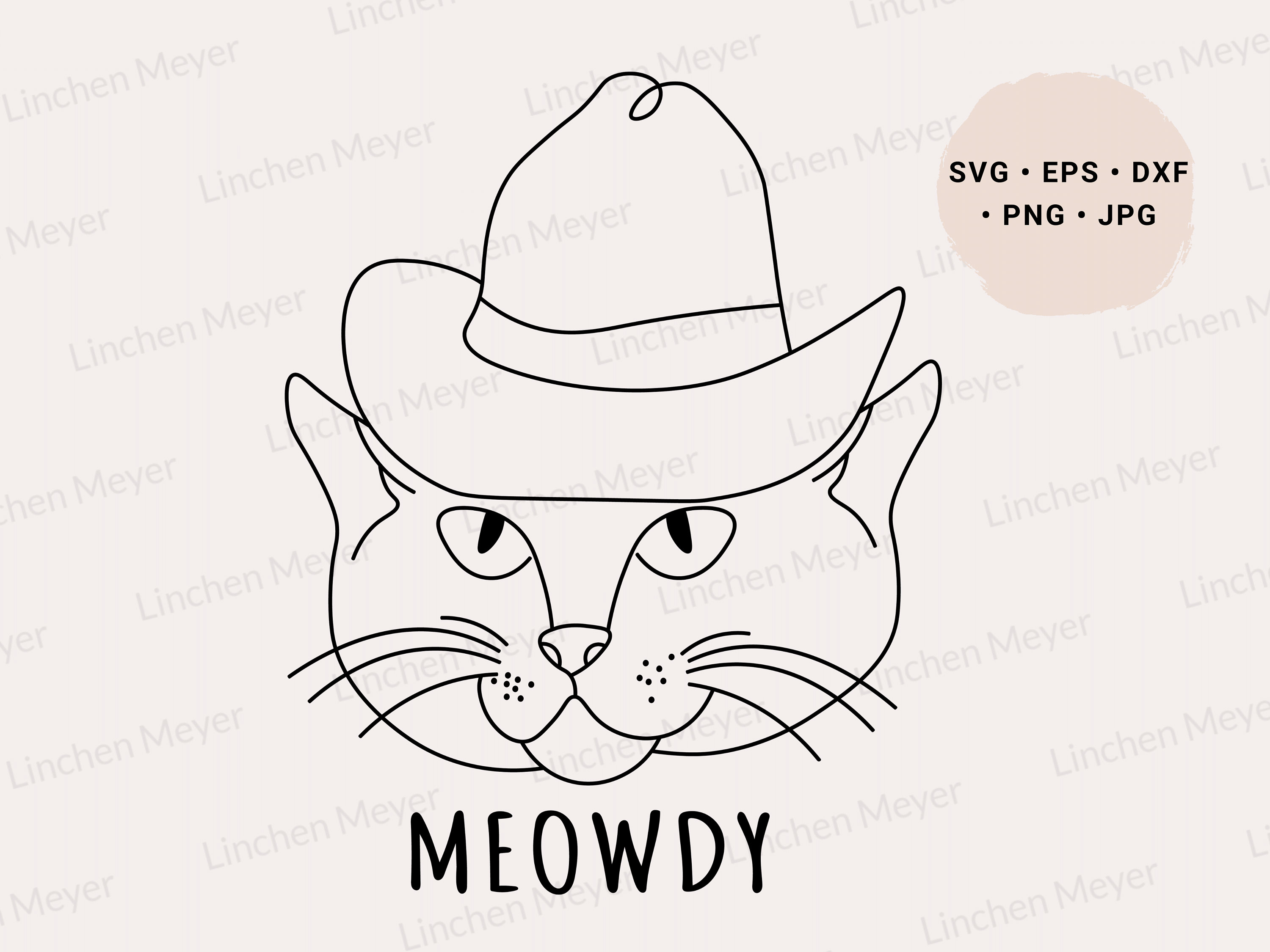 Meowdy Svg Cowboy Hat Svg Cat Svg Cowboy Cat Svg Texas - Etsy