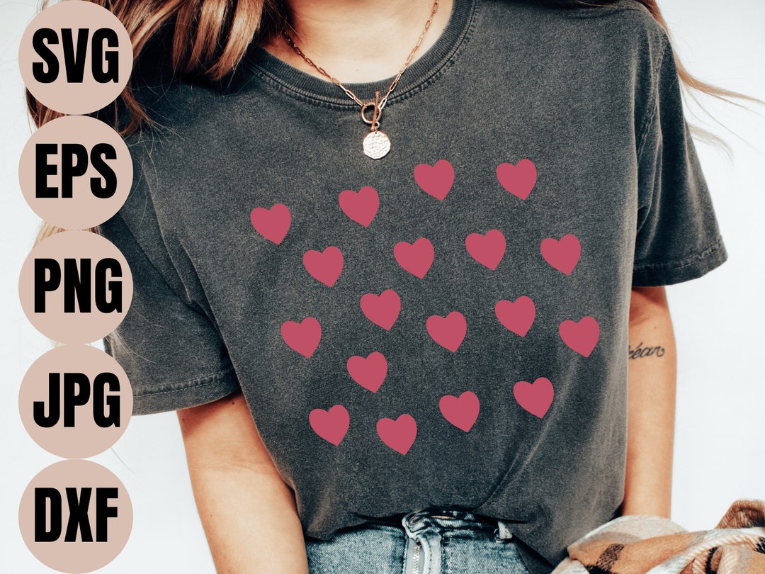 Hearts Svg, Hearts Pattern Svg, Hand Drawn Heart Svg, Valentines Day ...