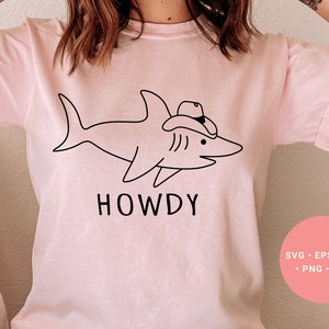 Cowboy Shark Svg, Shark Svg, Howdy Svg, Howdy Shark Svg, Cowboy Hat Svg ...