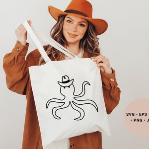 Octopus Svg, Cowboy Hat Svg, Tentacles Svg, Octopus Svg, Ocean Svg ...