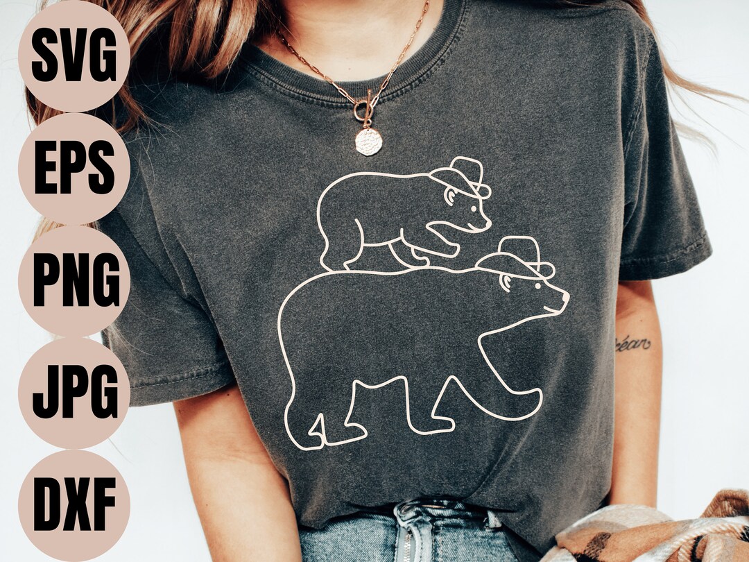 Mama Bear Svg, Cowboy Bear Svg, Mothers Day Svg, Mommy and Me Svg ...