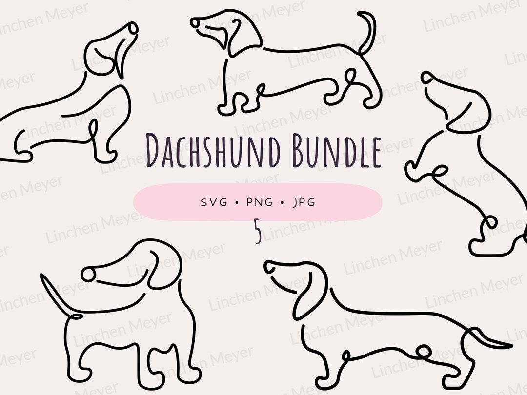 Dachshund Svg Bundle, Dachshund Svg, Dachshund Art, Dachshund Gift ...