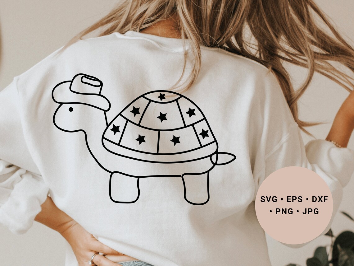 Turtle Svg Cowboy Svg Cowboy Hat Svg Western Svg Turtle - Etsy