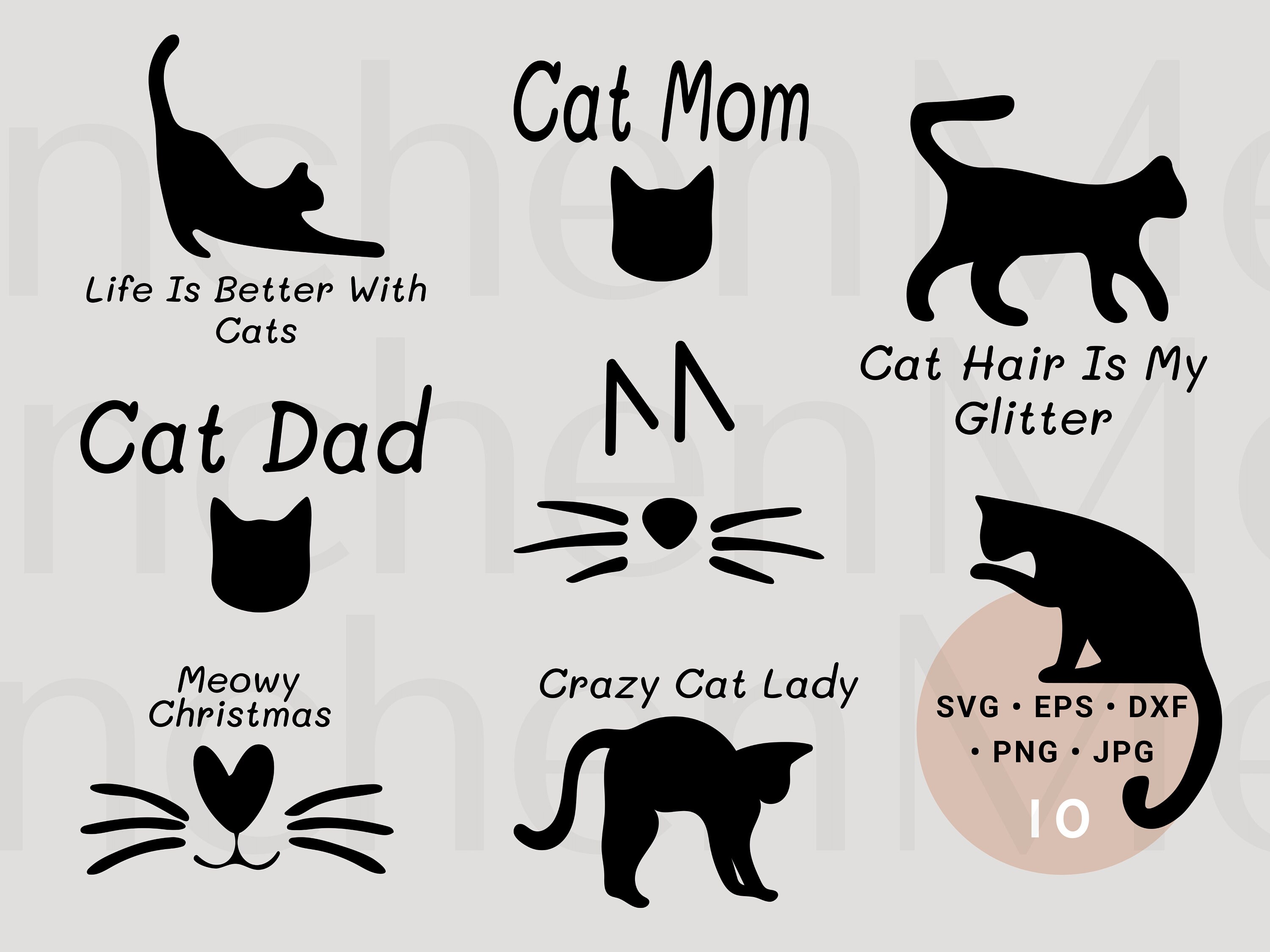 Funny Cat Svg Bundle Cat Svg Kitten svg Crazy Cat Lady svg - Etsy México