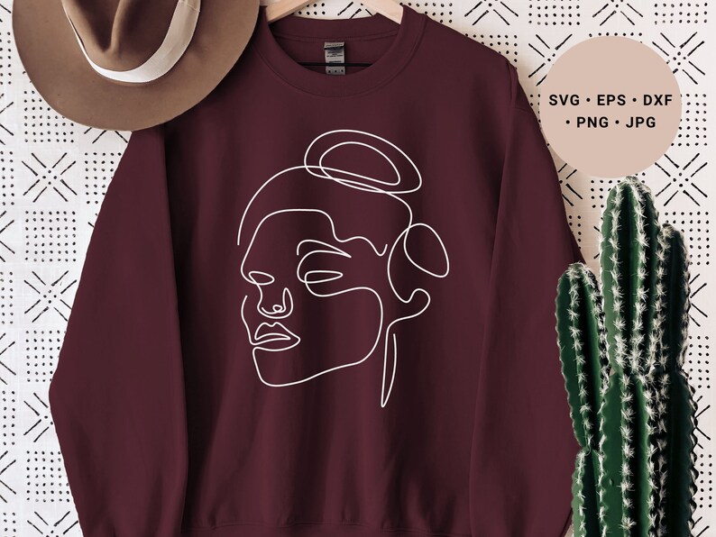 Line Art Woman Svg Woman Line Art Minimalist Woman Svg Face - Etsy