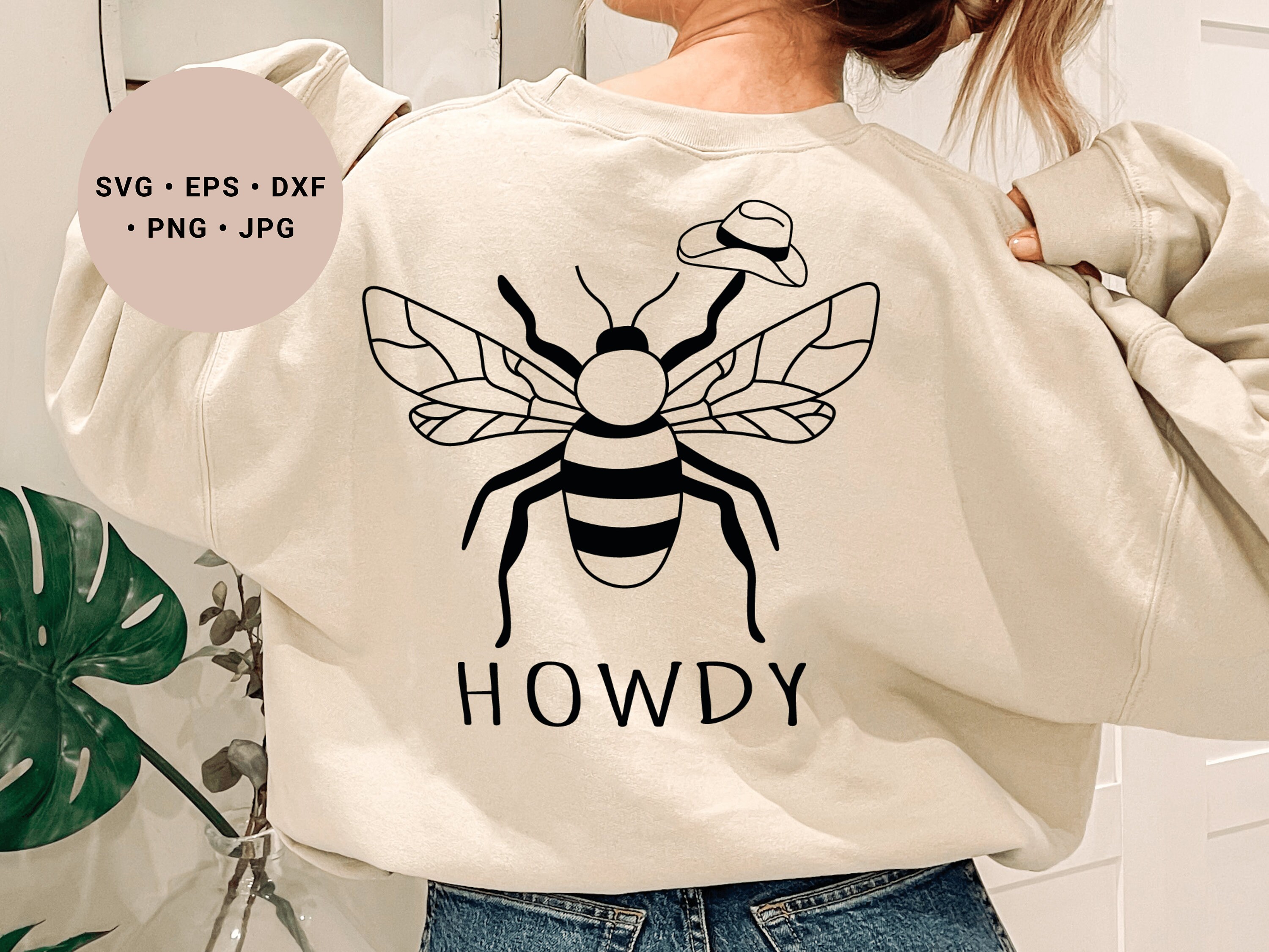 Bee Svg Cowboy Bee Svg Howdy Svg Western Svg Honey Bee - Etsy