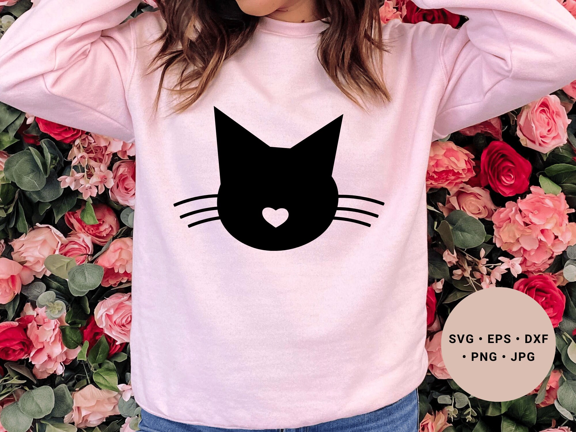 Cat Heart Svg Black Cat Svg Cat Valentine Svg Cat Head Svg - Etsy