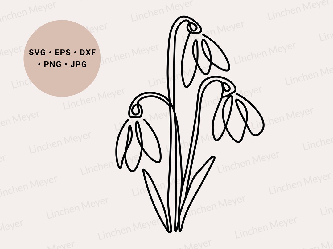 Snowdrops Svg, Snowdrop Flower Svg, Birth Flower Svg, January Birthday ...