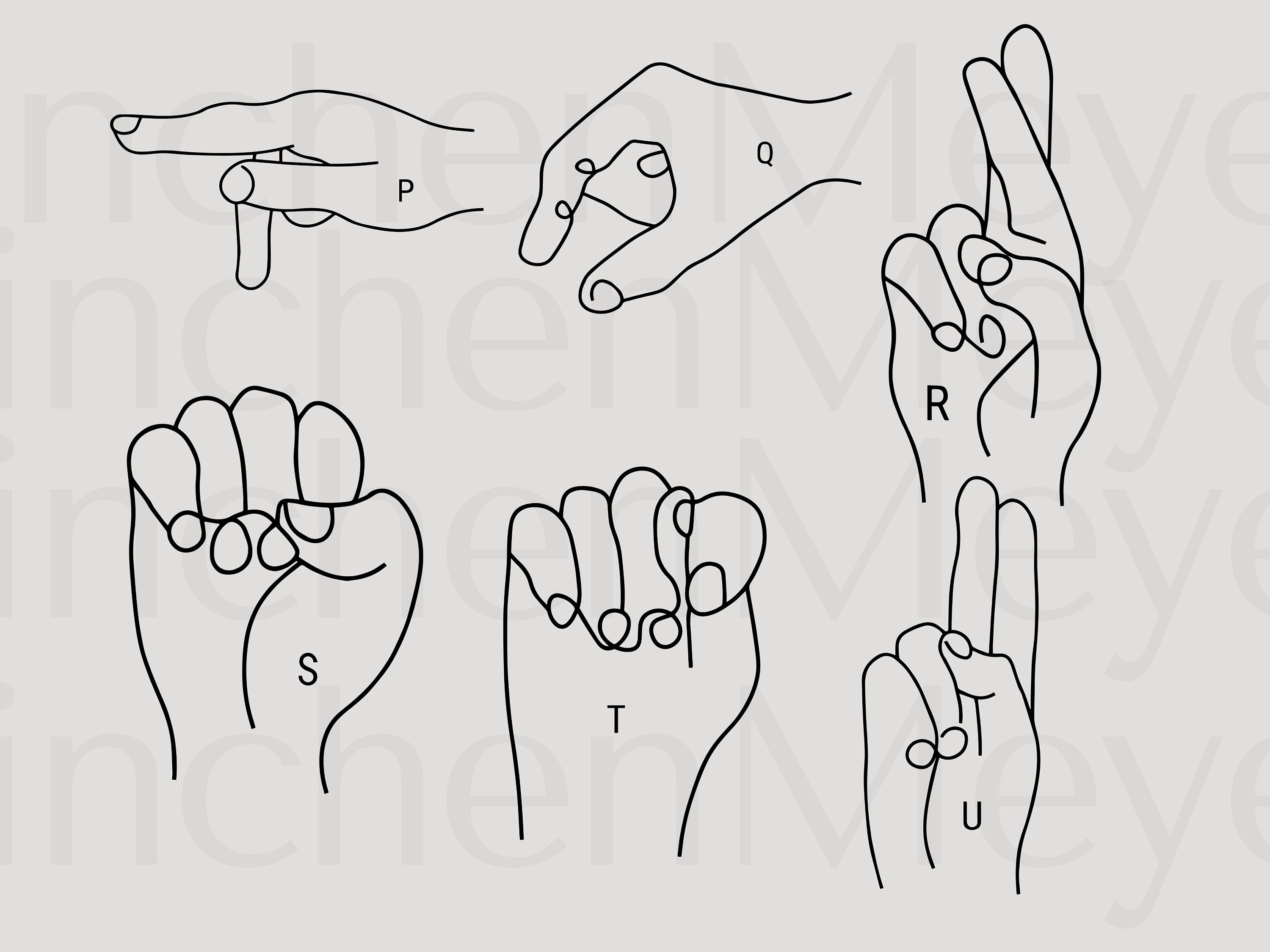 American Sign Language Hand Sign Language Svg Asl Alphabet - Etsy