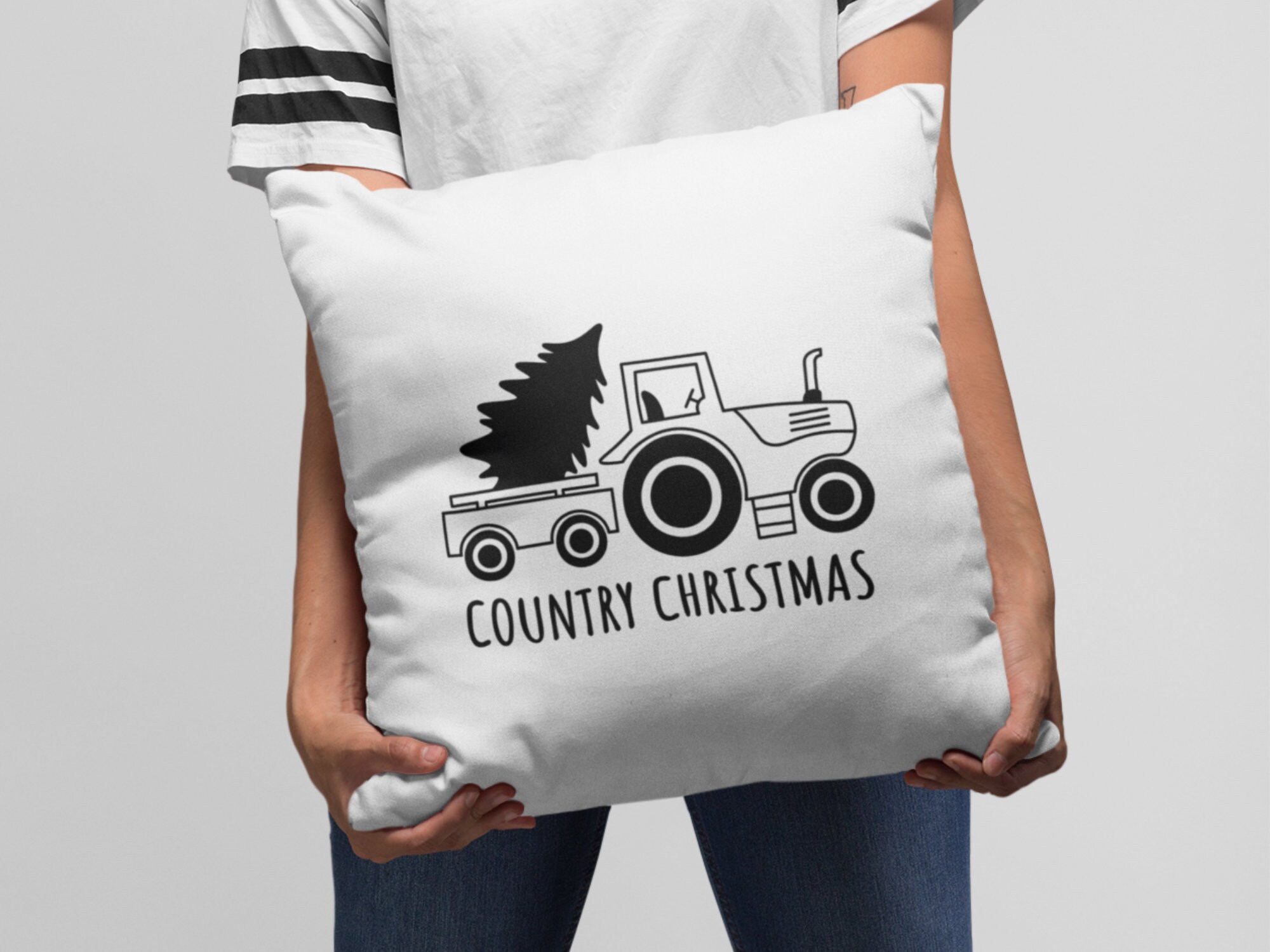 Country Christmas Svg, Tractor Svg, Christmas Truck Svg, Farmhouse ...