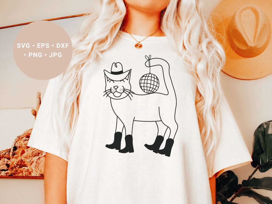 Cowboy Cat Svg, Western Svg, Cowboy Hat Svg, Groovy Cat Svg, Disco Ball ...