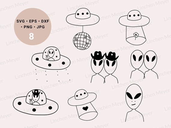 Alien Svg Cowboys Svg Ufo Svg Space Svg Galaxy Svg Cowboy - Etsy Finland