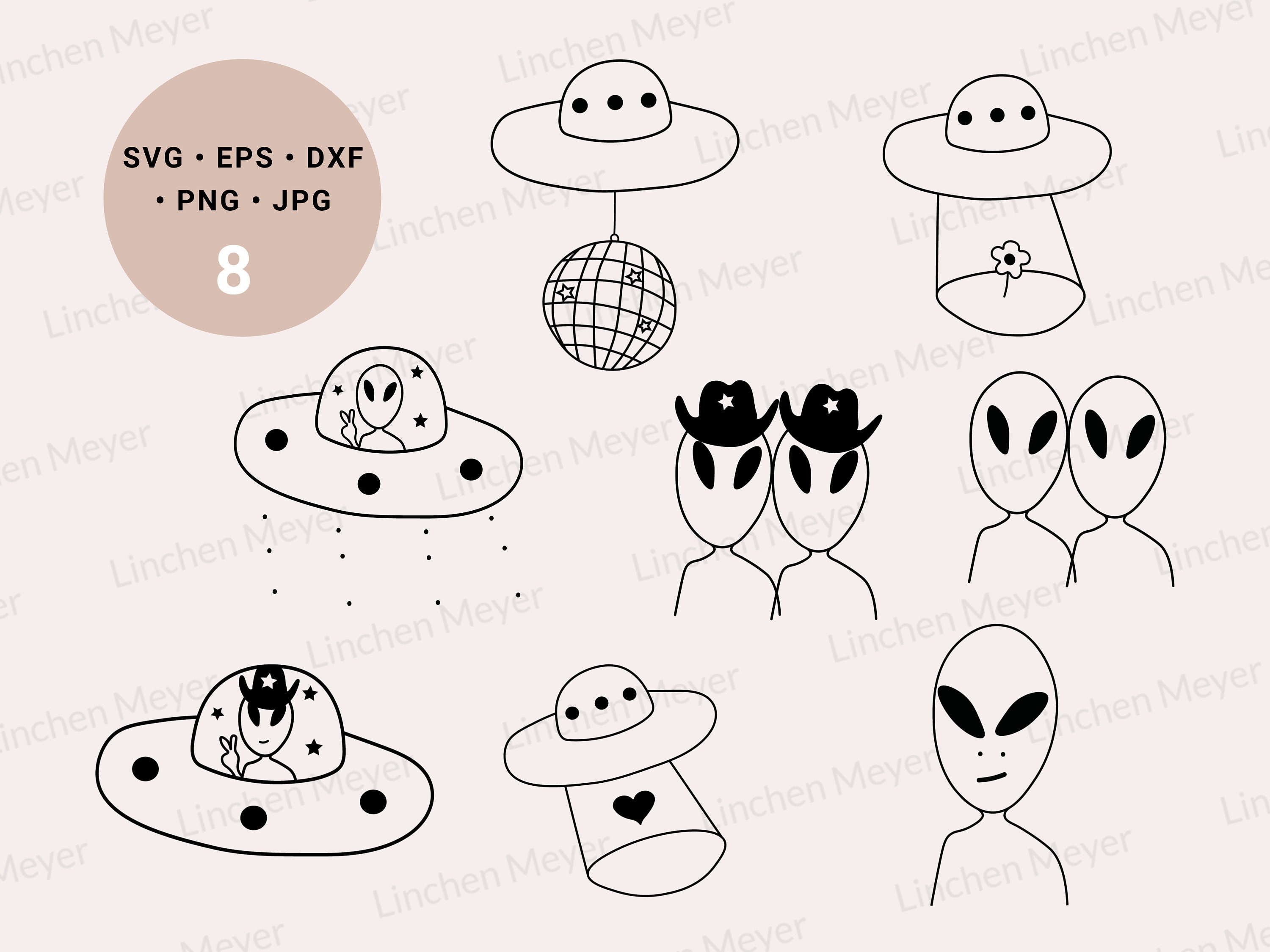 Alien Svg Cowboys Svg Ufo Svg Space Svg Galaxy Svg Cowboy - Etsy