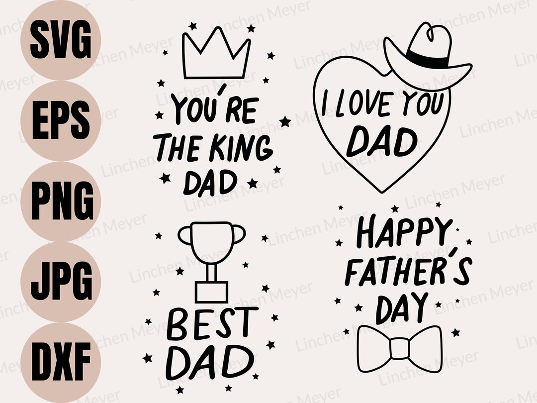 Fathers Day Svg Bundle, Best Dad Svg, I Love You Dad Svg, Happy Fathers ...