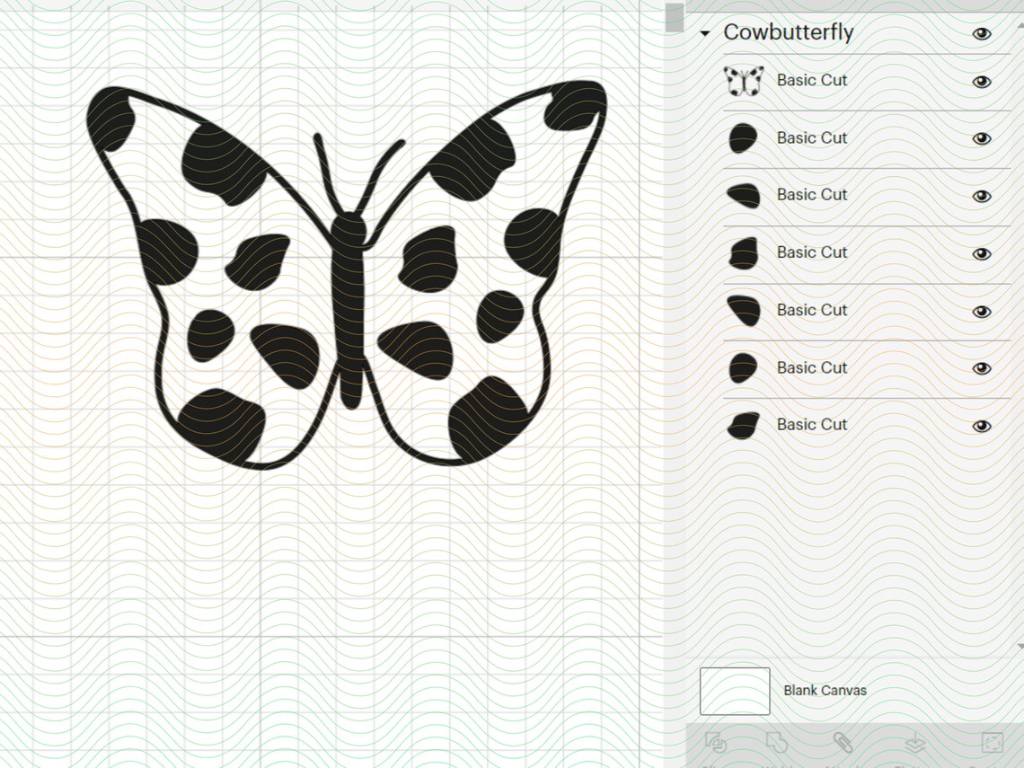 Butterfly Cow Pattern Svg Cow Print Svg Cow Print Png Cow | Etsy